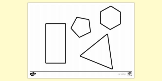 2D Shapes Colouring Page | Colouring Sheets