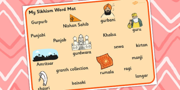 Sikhism Word Mat - sikhism, sikhs, visual aid, keywords, word