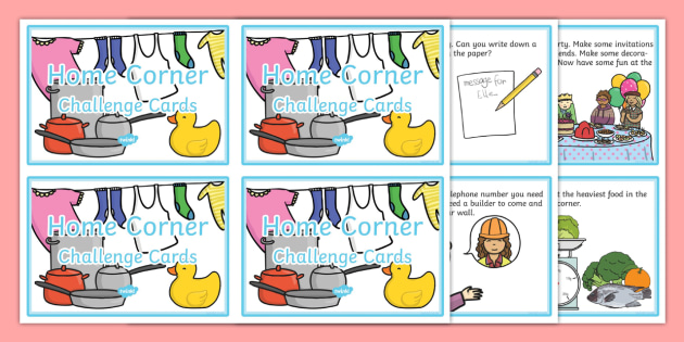 Home Corner Challenge Cards (teacher made)