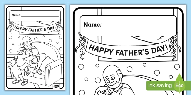 FREE! - Father's Day Colouring Book Cover (teacher made)