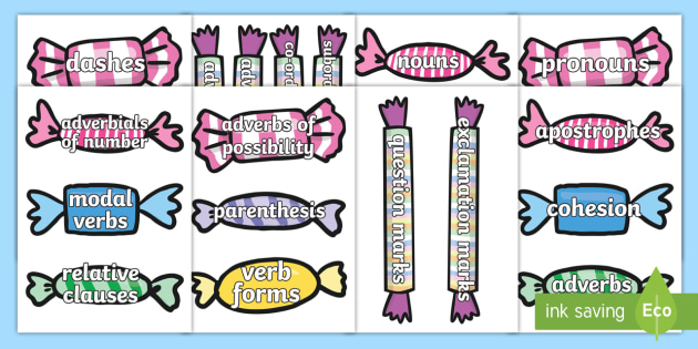 Year 5 Writing Expectations Pick and Mix Display Cut-Outs