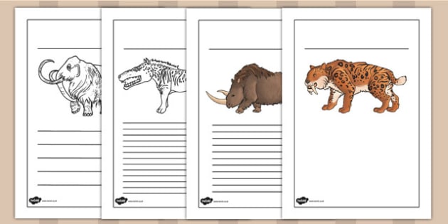 Prehistoric Beasts Writing Frames (teacher made)