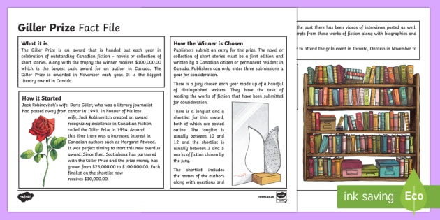 All About the Giller Prize Fact File