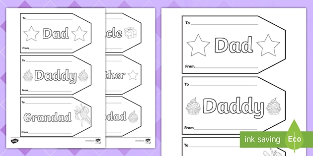 Father's Day Gift Tag Templates | Primary Resources
