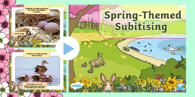 👉 Spring-Themed Subitising PowerPoint (teacher made)