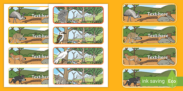 Australian Native Fauna Tote Tray Labels (teacher made)