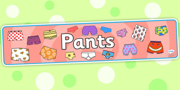 Display Banner to Support Teaching on Pants (teacher made)