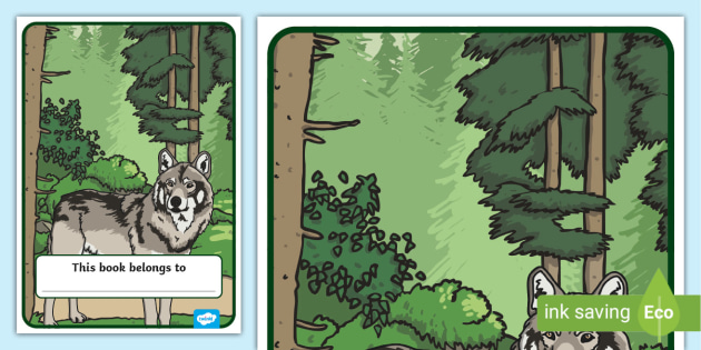 FREE! - Wolf Book Cover (teacher made)