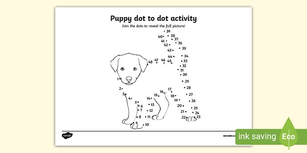 Puppy Dot-To-Dot Activity (teacher made)