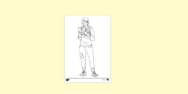 Person Holding a Map Colouring Sheet | Colouring Sheets