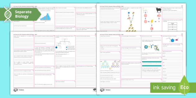AQA Biology Separate Science Unit 6: Inheritance, Variation and Evolution AQA Biology Separate Science Unit 6: Inheritance, Variation and Evolution
