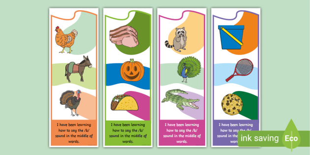Medial /k/ Sound Bookmark (teacher made)