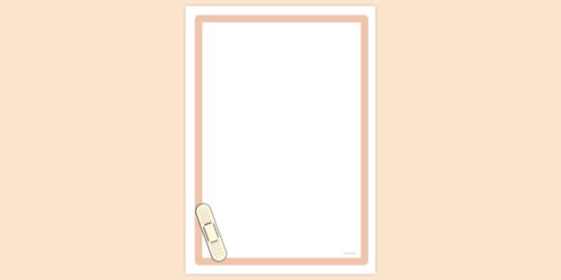 FREE! - Sticking Plaster Page Border (teacher made)