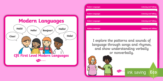 CFE First Level Modern Languages Experiences and Outcomes Display Posters