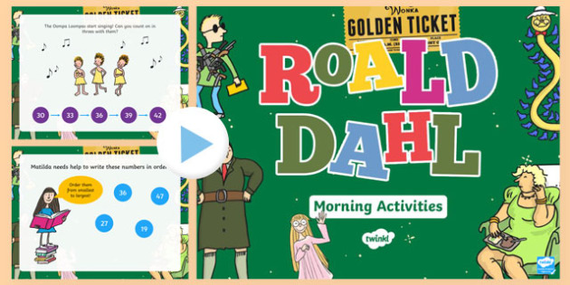 Roald Dahl Themed CfE First Level Morning Activities PowerPoint