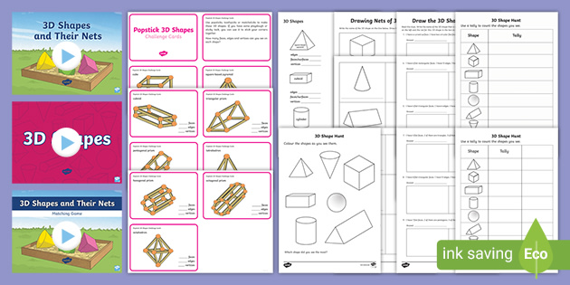 Maths Third/Fourth Class 3D Shapes Pack (teacher made)