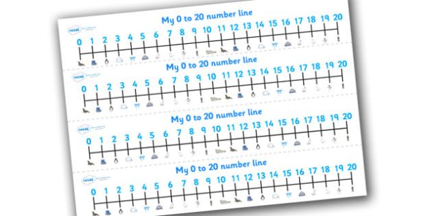 0-20 Number Line (Winter)