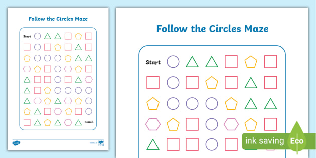 👉 Follow the Circles Maze (teacher made)