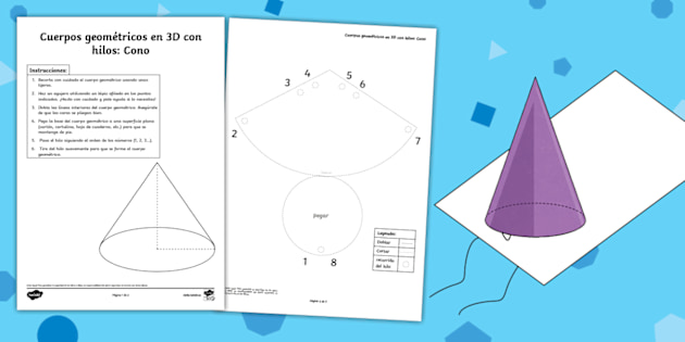 Plantilla De Forma De Cono 3d Hacer Un Cono 3D Con Figuras En