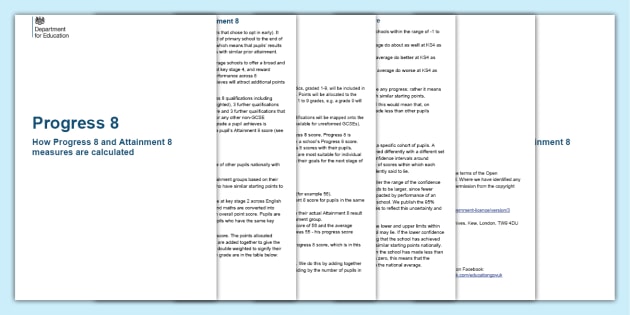 How Progress 8 and Attainment 8 Measures Are Calculated