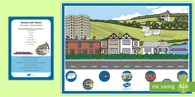 Houses and Homes Can You Find...? Poster and Prompt Card Pack