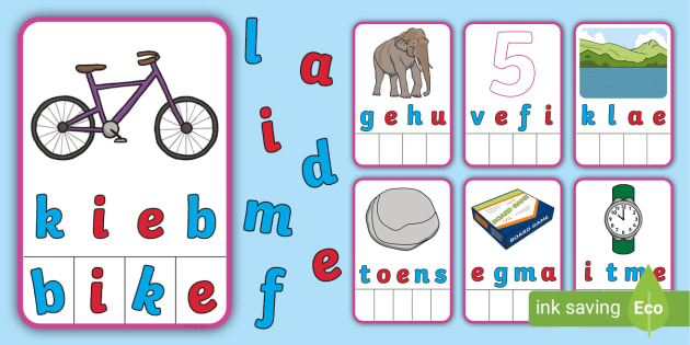 Phase 5 Split Digraph Word Unjumble Cards (teacher made)