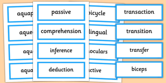 Year 6 Summer 2 Term Word Cards