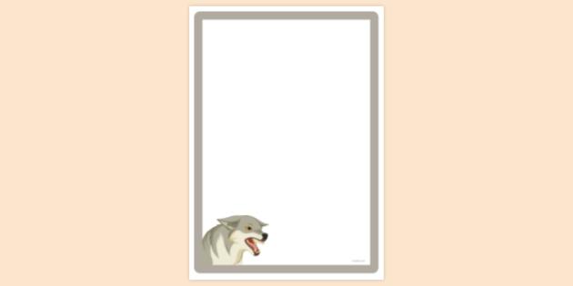 FREE! - Angry Wolf Page Border | Page Borders | Twinkl