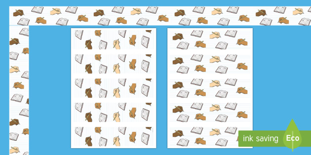 👉 Writing Themed A3 Display Borders