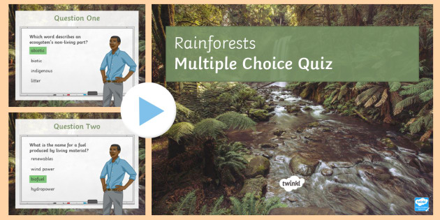 Rainforests Quiz PowerPoint (teacher made)