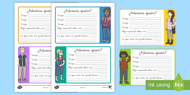 Ficha de actividad: ¿Adivina quién? (teacher made)