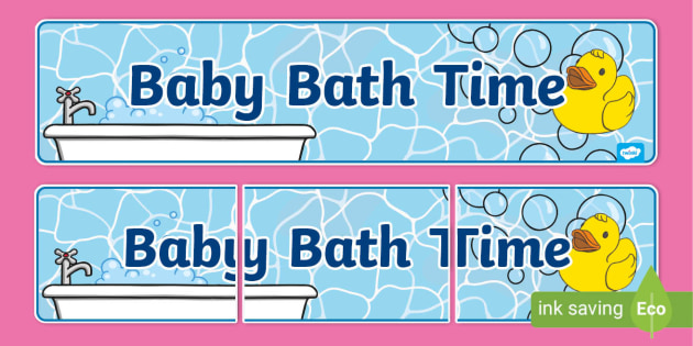 Baby Bath Time Display Banner Display Banner