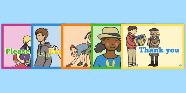 👉 Good Manners Posters (teacher made)