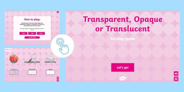 Transparent, Opaque or Translucent Quiz (teacher made)