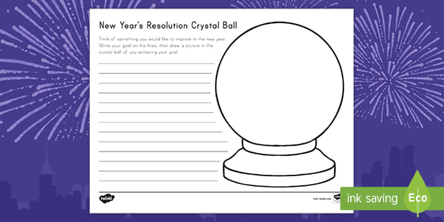 New Year's Resolution Crystal Ball Writing Prompt
