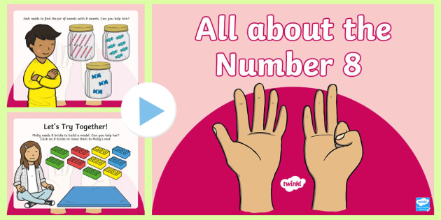 All About the Number 8 PowerPoint (teacher made)