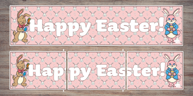 Easter Bunny Banner | Twinkl Party (teacher made)