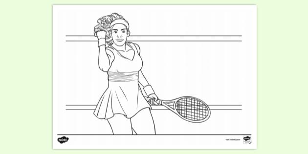 FREE! - Tennis Player Colouring Page | Colouring Sheets