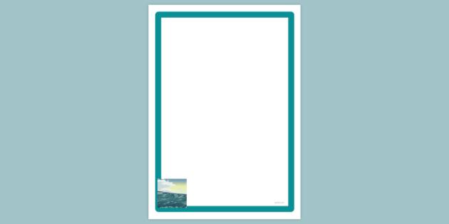 FREE! - Simple Blank Ocean Page Border | Page Borders | Twinkl