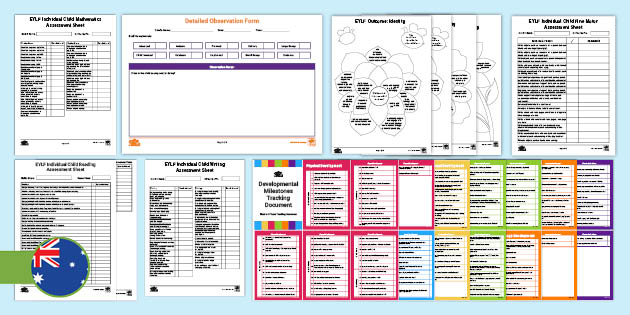 EYLF Kindergarten/Pre-School Tracking and Assessment Pack
