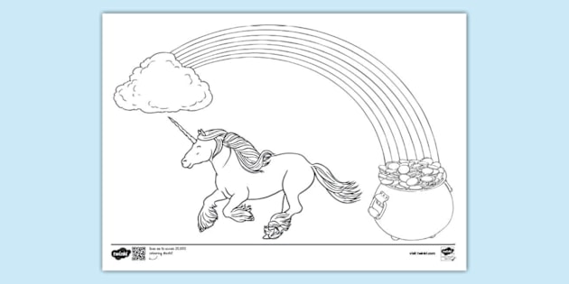rainbow unicorn coloring picture
