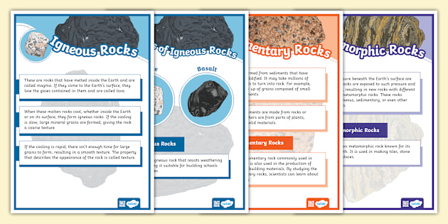 Types Of Rocks ClaxFactor: August 2012