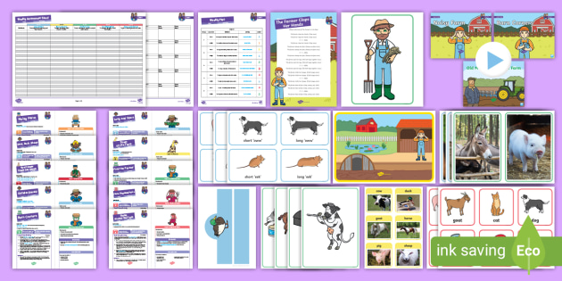 Phonics Level 1 Week 19 - Farm Animals Weekly Lesson Pack