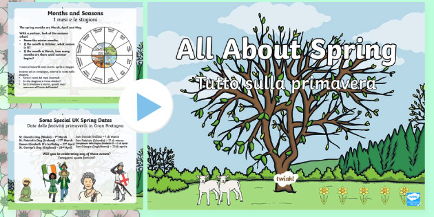 All About Spring PowerPoint English/Italian (teacher made)