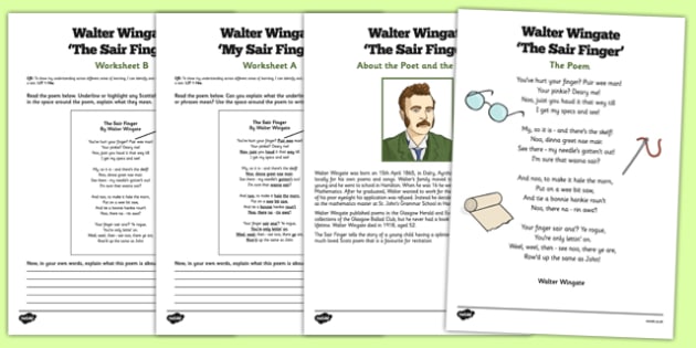 Scots Poetry Walter Wingate The Sair Finger - Scots, Scots poem, Scots