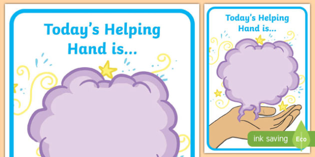 👉 Today's Helping Hand Is Poster (teacher made)