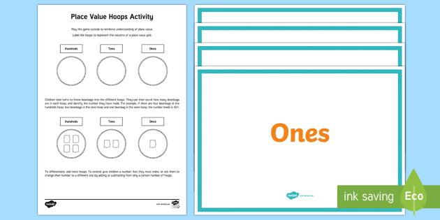 Place Value Hoops Activity (teacher made)