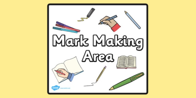 FREE! - 👉 Mark Making Area Sign (teacher made)
