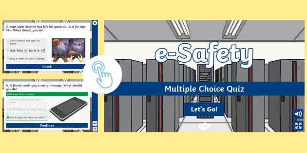 Internet Safety (e-Safety) Multiple Choice Quiz for Children