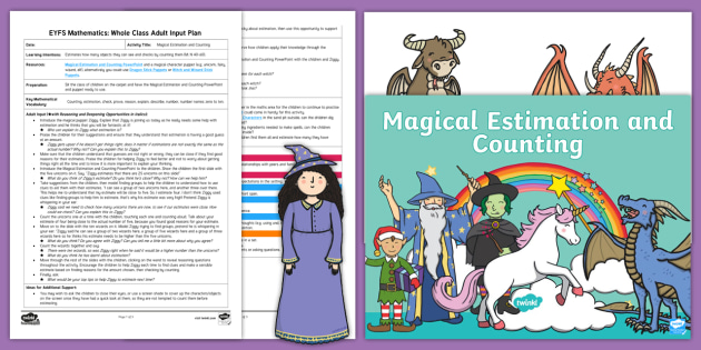 EYFS Maths: Magical Estimation and Counting Whole Class Adult Input ...